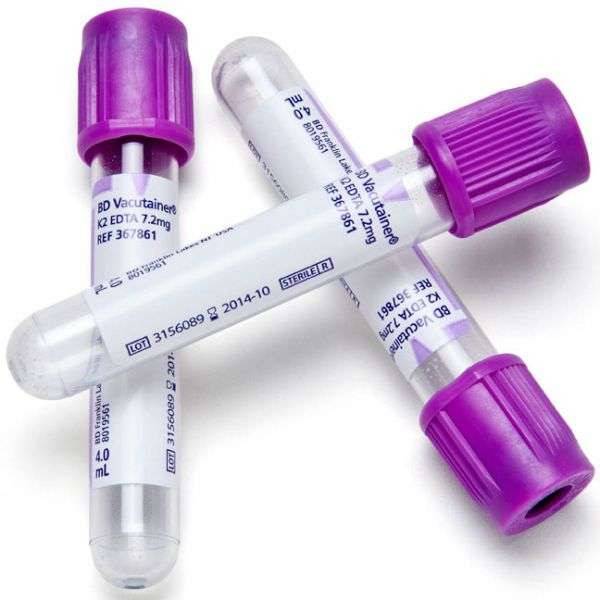 BD Vacutainer 4ml EDTA K2E Provette per prelievo di sangue color lavan ...
